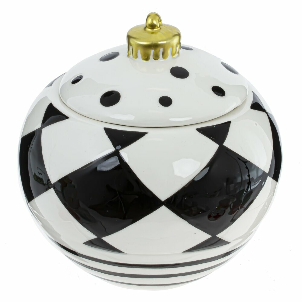 Конфетница Ромбы черная, 600 мл, 12х12х13 см KSM-812901