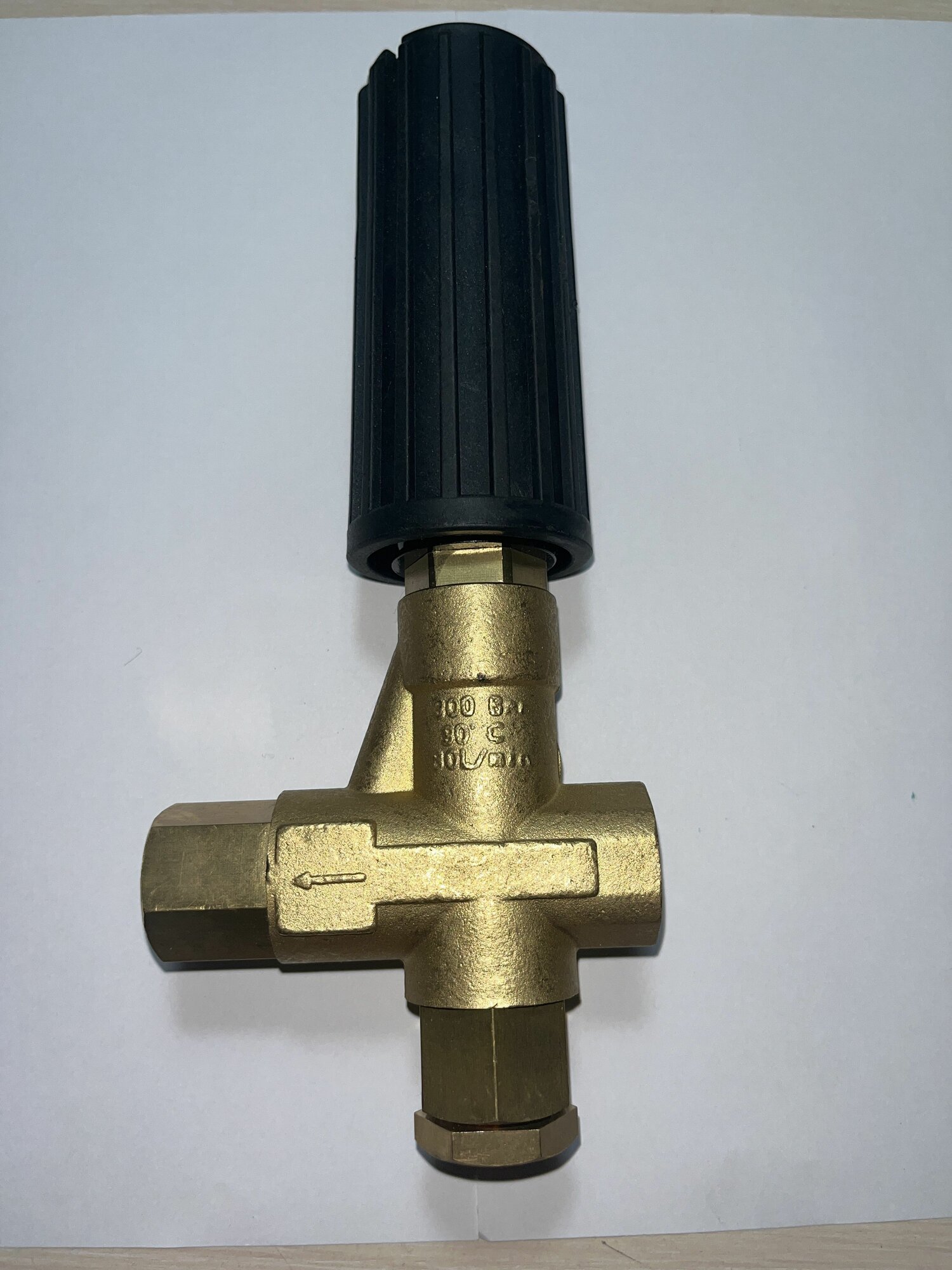 Регулятор давления, регулировочный клапан, байпас для плунжерного насоса высокого давления с рукояткой. Резьба 1/2 внутреняя