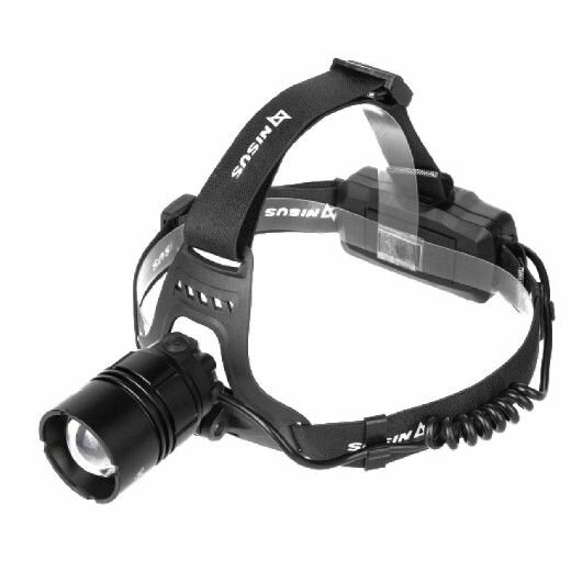 Фонарь налобный NISUS PRO (N-FN-HL08) 1950 LM, IP32, USB