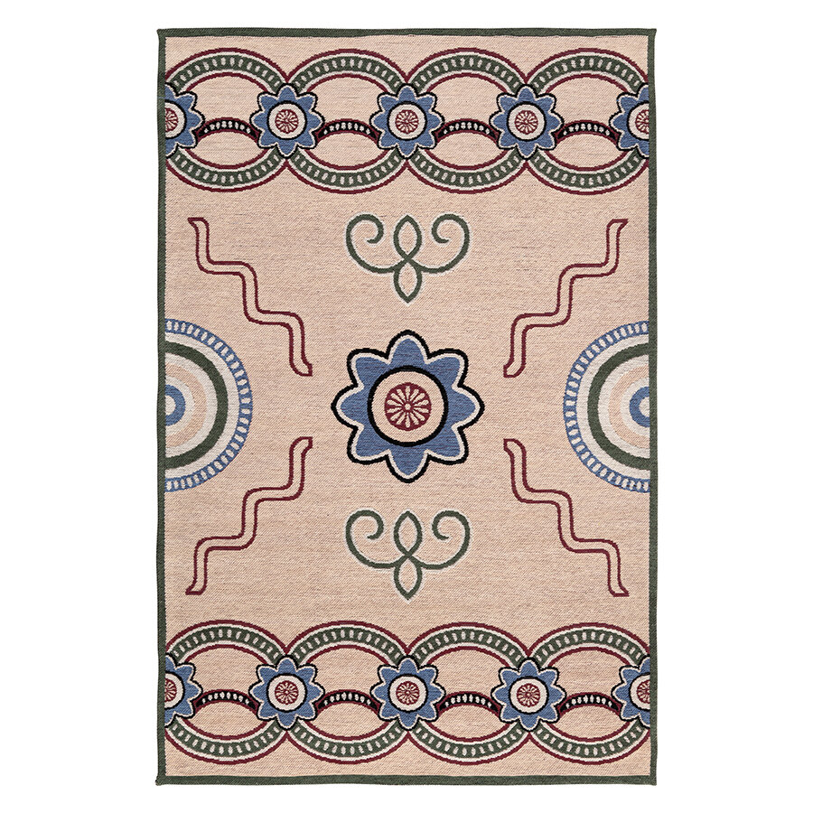 Ковер 160х230 см из шерсти по мотивам эвенских орнаментов комнатный без ворса Cultural Heritage Tkano TK24-DR0023