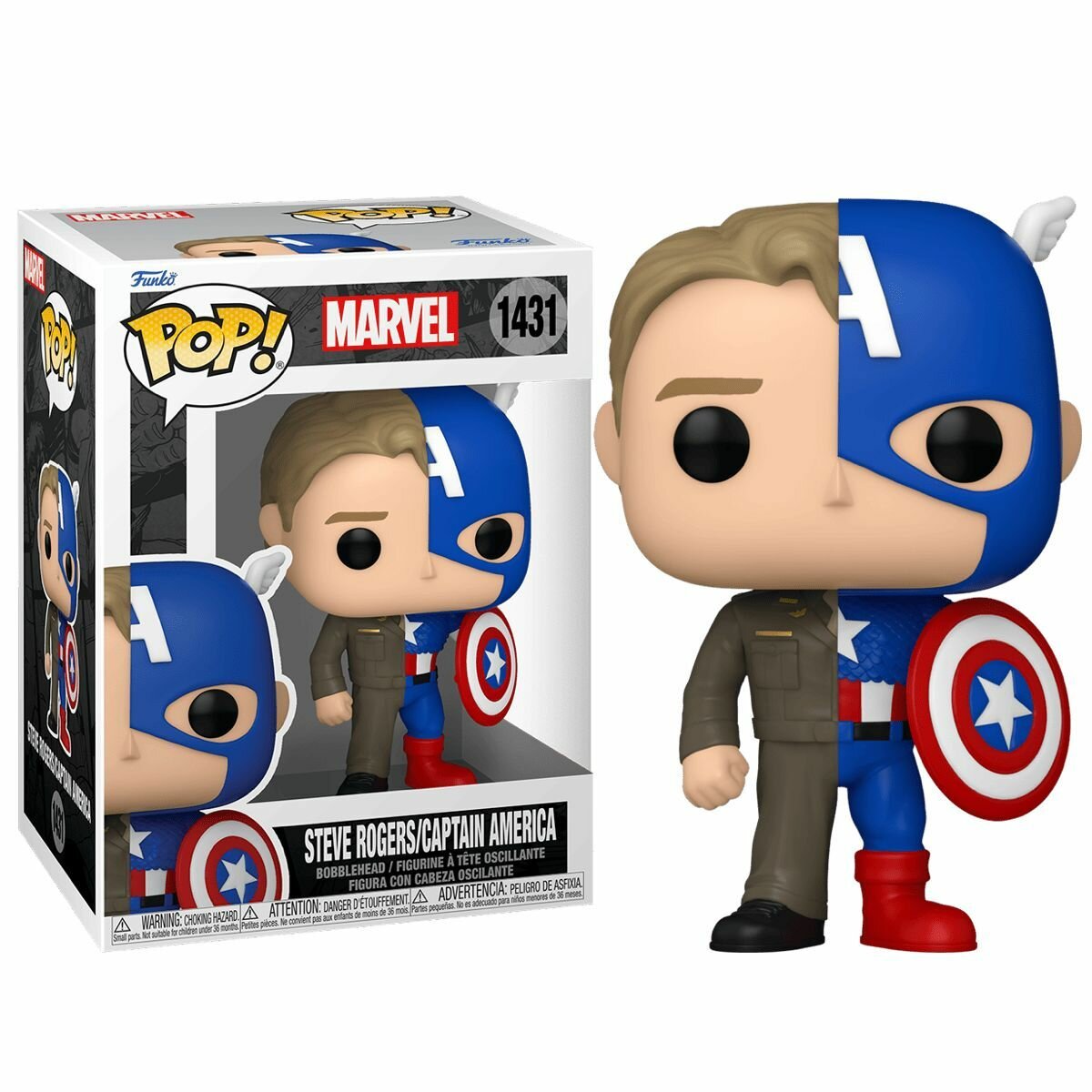 Фигурка Funko Pop! Steve Rogers / Captain America Split (Фанко Поп Стив Роджерс / Капитан Америка из серии Марвел: Сплит)