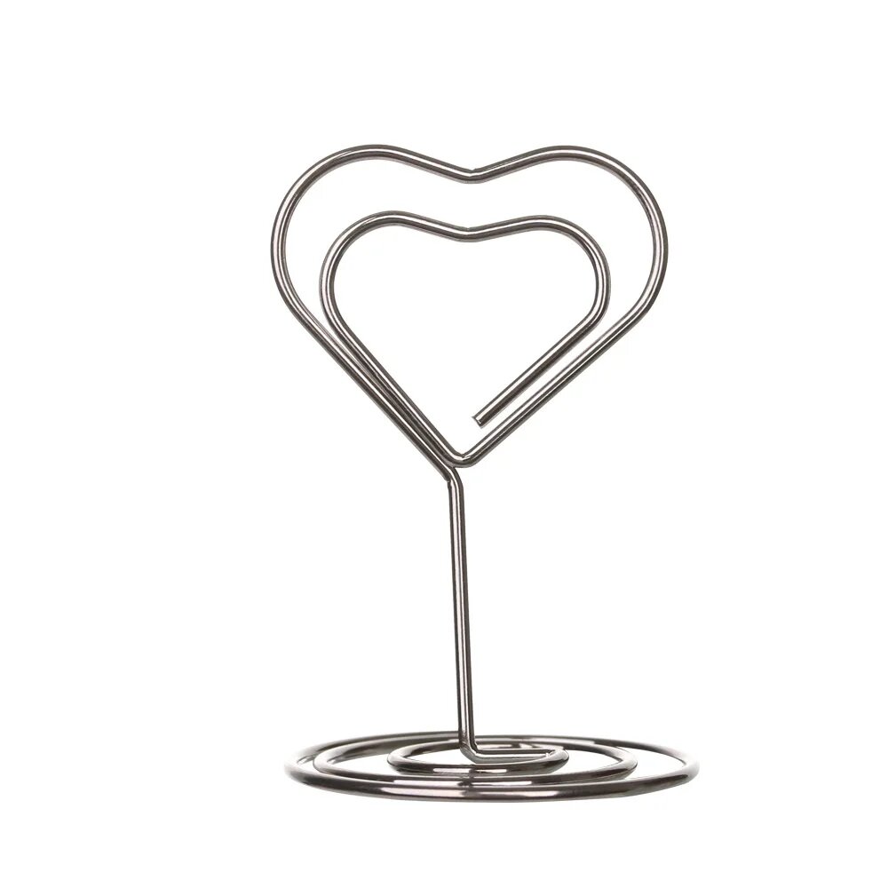 Металлическая фоторамка сердце Серебряный, Type1-1pc silver