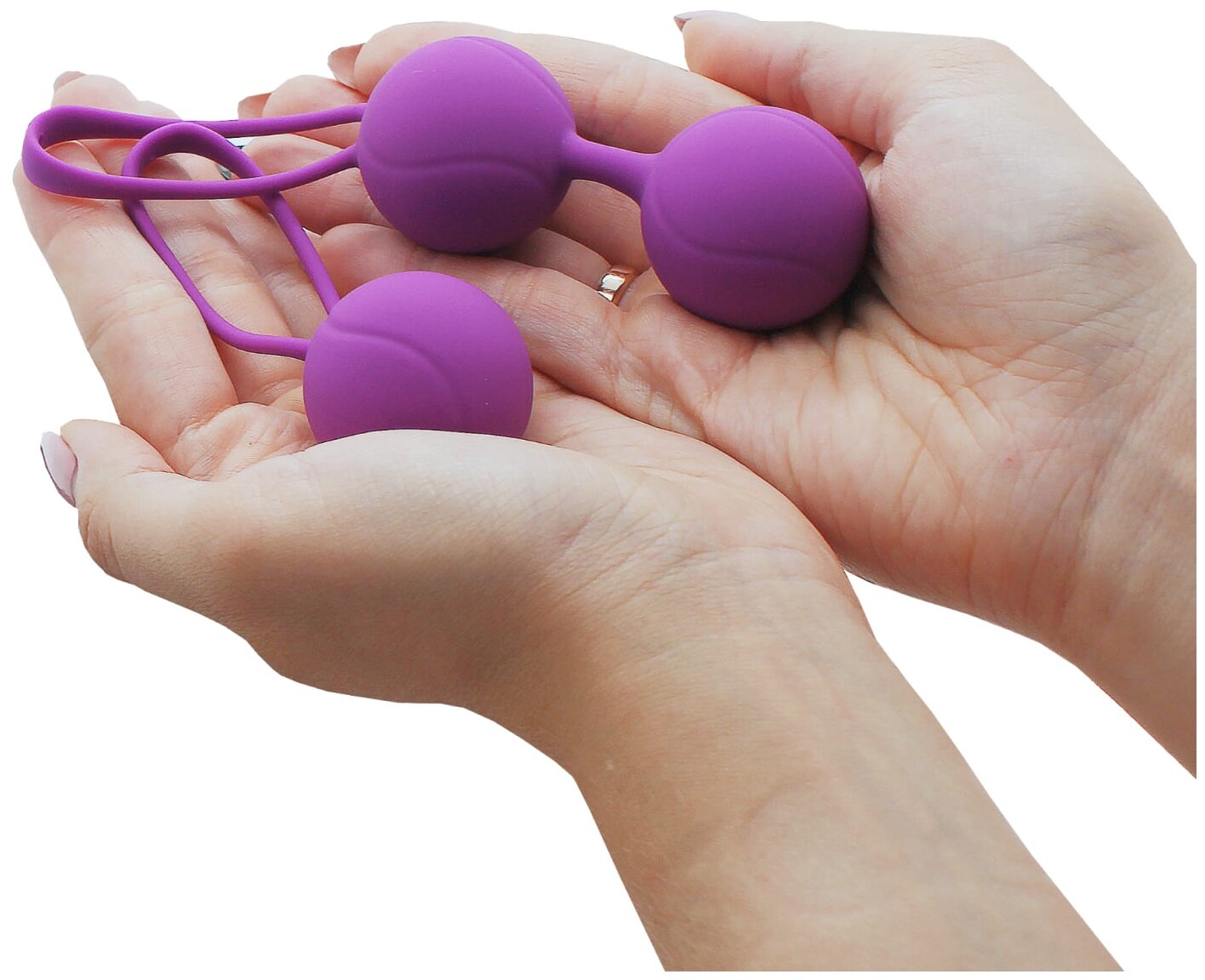 Шарики Кегеля RESTART, двойные и тройные, фиолетовые, силиконовый, 13,5 см