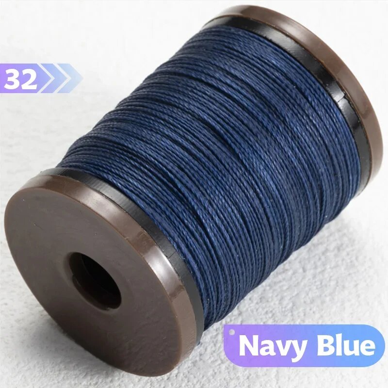 Вощеная нить Tepoztec, темно-синий (32-Navy Blue), 0.6 мм, 70 м