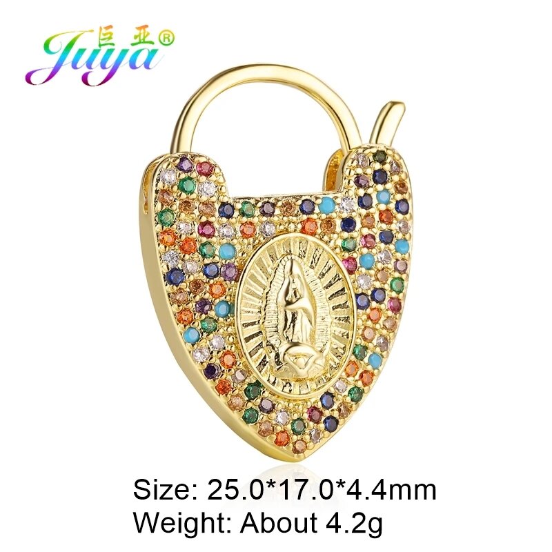 Juya Кулон-брелок "Замок" с кубическим цирконием, Gold Colorful