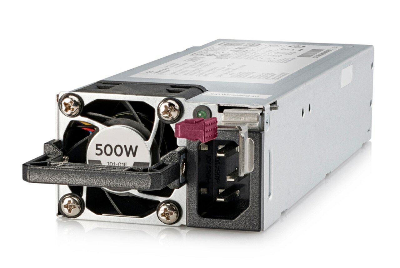 Блок питания серверный HPE 865408-B21, 500 Вт, 19.05 x 32.38 x 10.16 см, серебристый