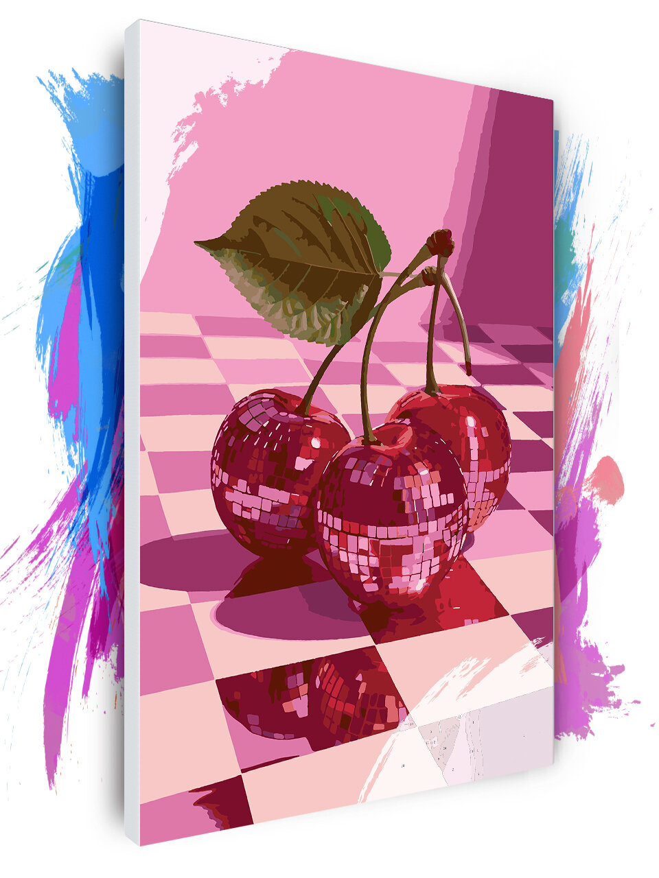 Картина по номерам на холсте Диско вишня, 70 х 90 см
