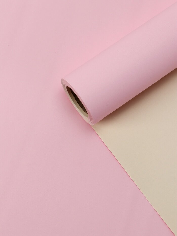 Пленка матовая для цветов двухсторонняя «Зефир», чайная роза - кремовый, 57 см × 10 м