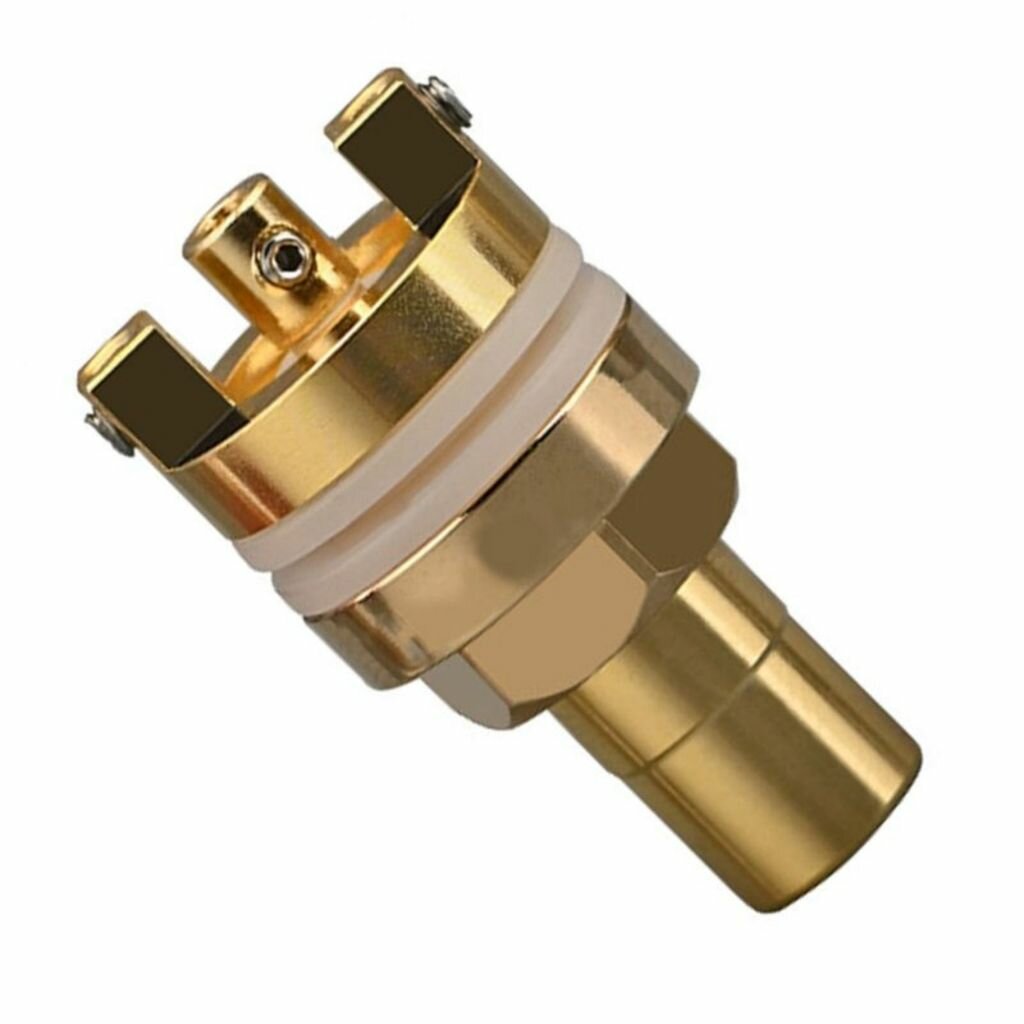 Гнездо CD-плеера для усилителя мощности с гнездовой клеммой RCA Lotus-белый-позолоченный