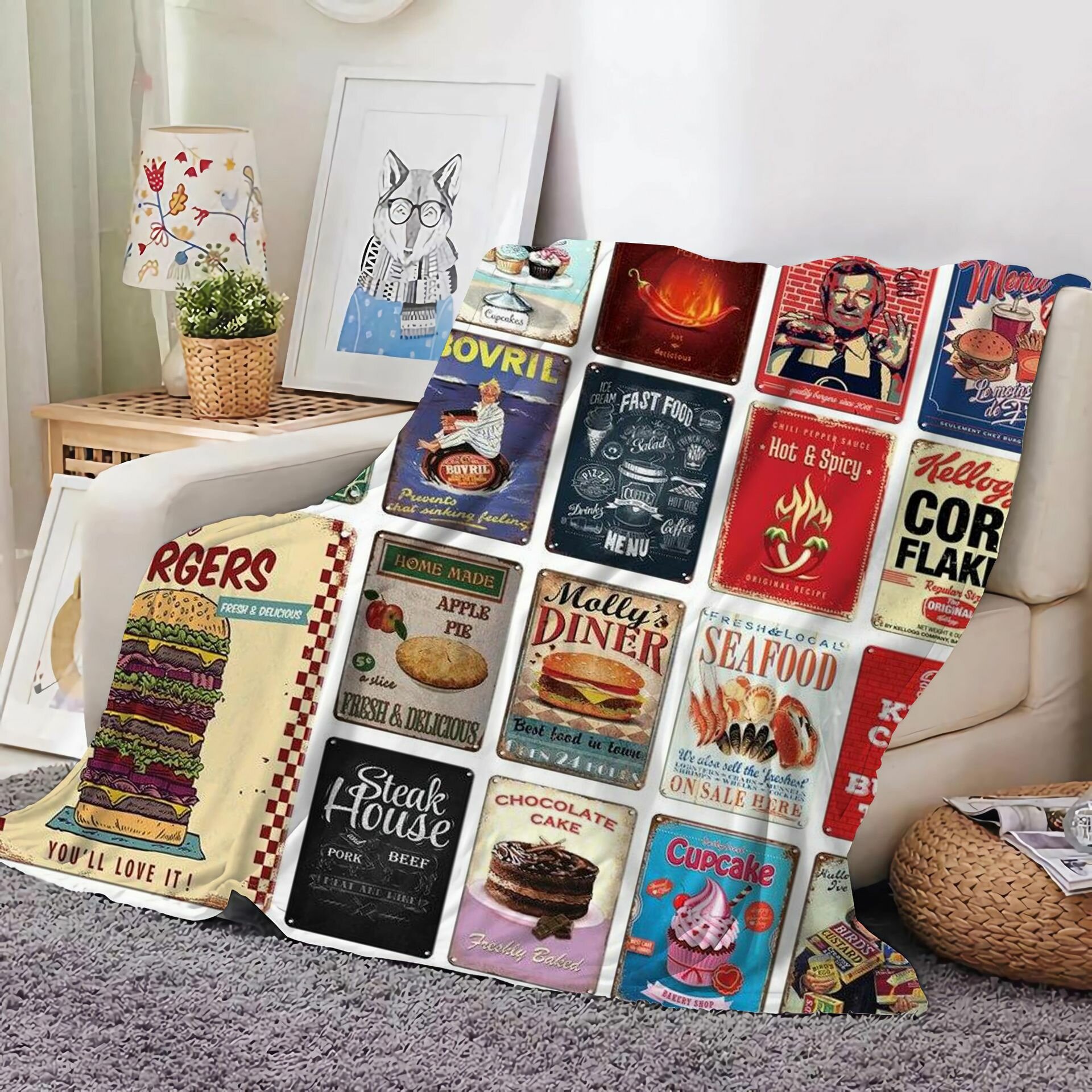 Одеяло "Four Seasons Universal", 180x230 см, фланель, американское, с принтом