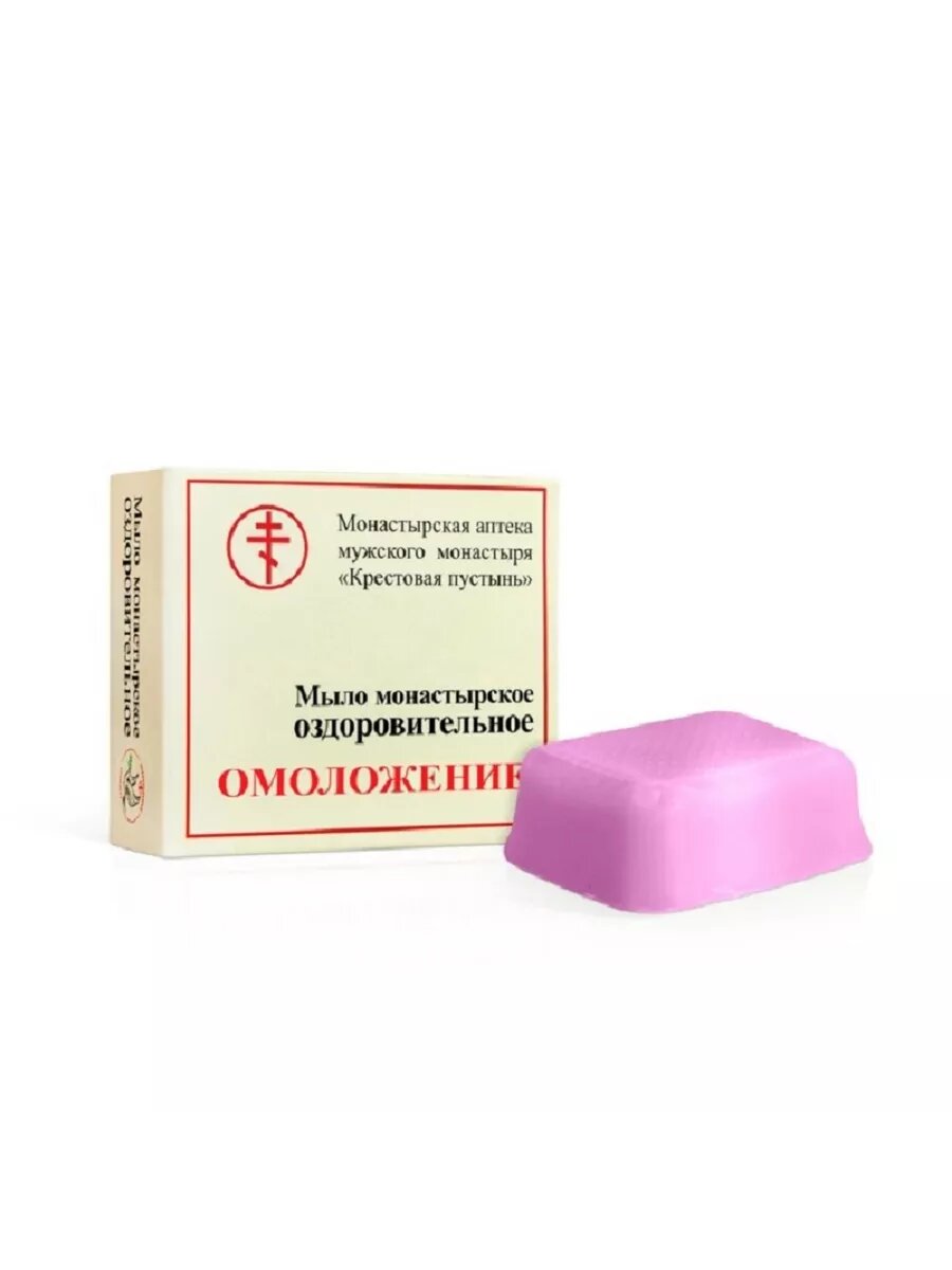Мыло твердое монастырское оздоровительное Омоложение, 30 гр