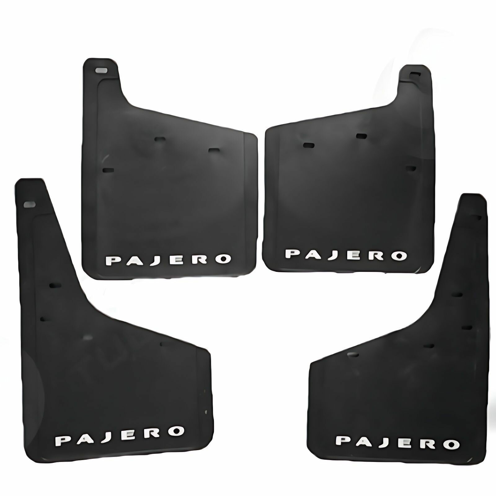 Брызговики Mitsubishi Pajero 2004-2019 комплект 4шт — защита от грязи, дождя и камней, черные, полипропилен/TPR