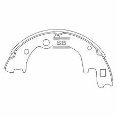 Колодки тормозные барабанные задние HI-Q SA072PO