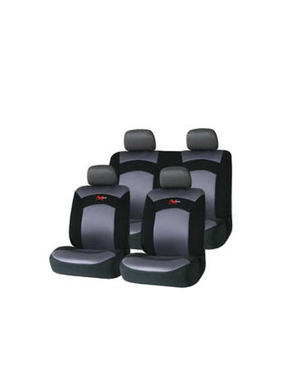 Чехлы автомобильные Autoprofi 7915 Extreme велюр/сетчатая ткань черный/серый 8 предметов