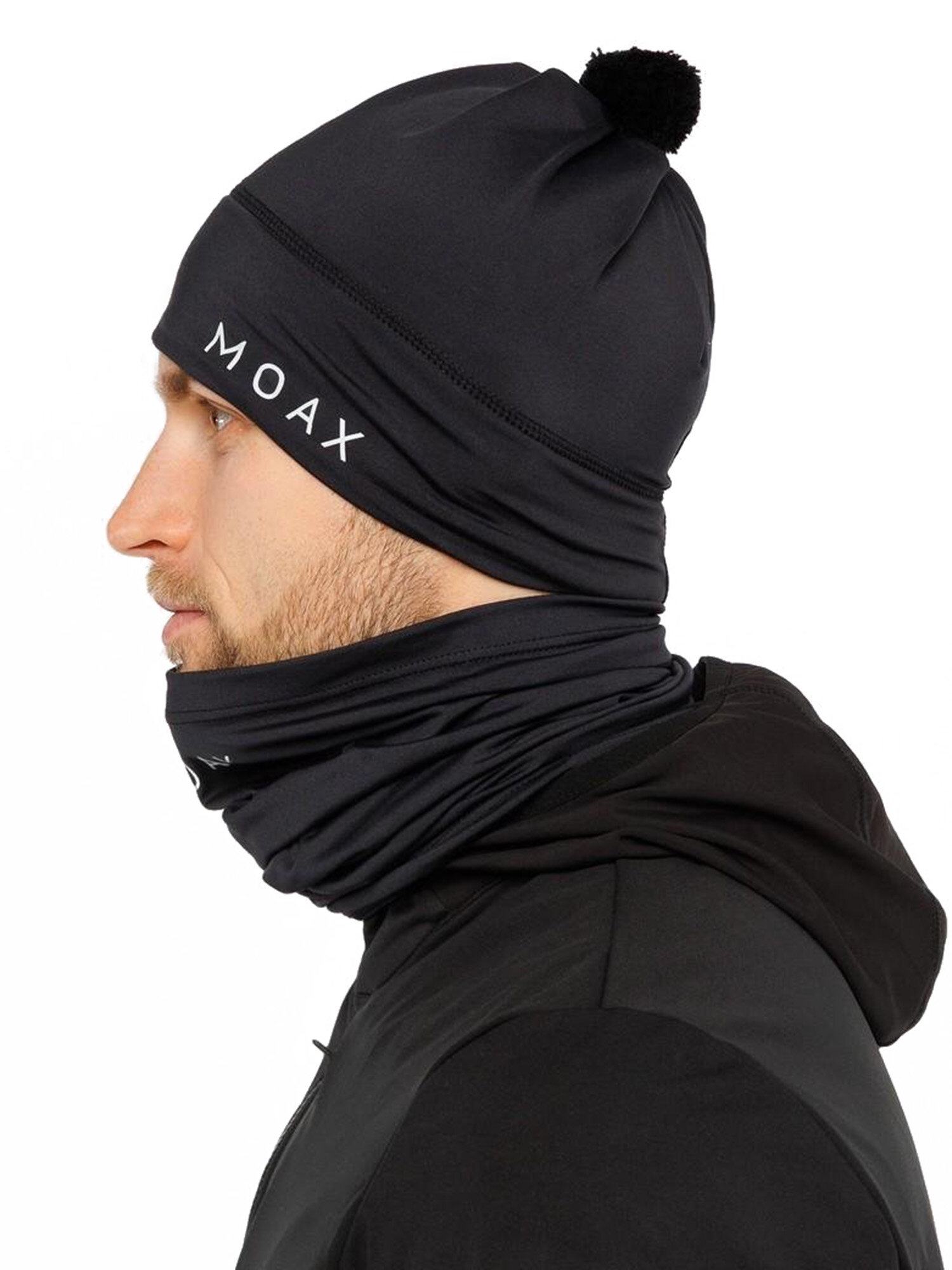 Шапка MOAXSPORT Tauri stretch для взрослых и детей, размер OS, черный — фото 1