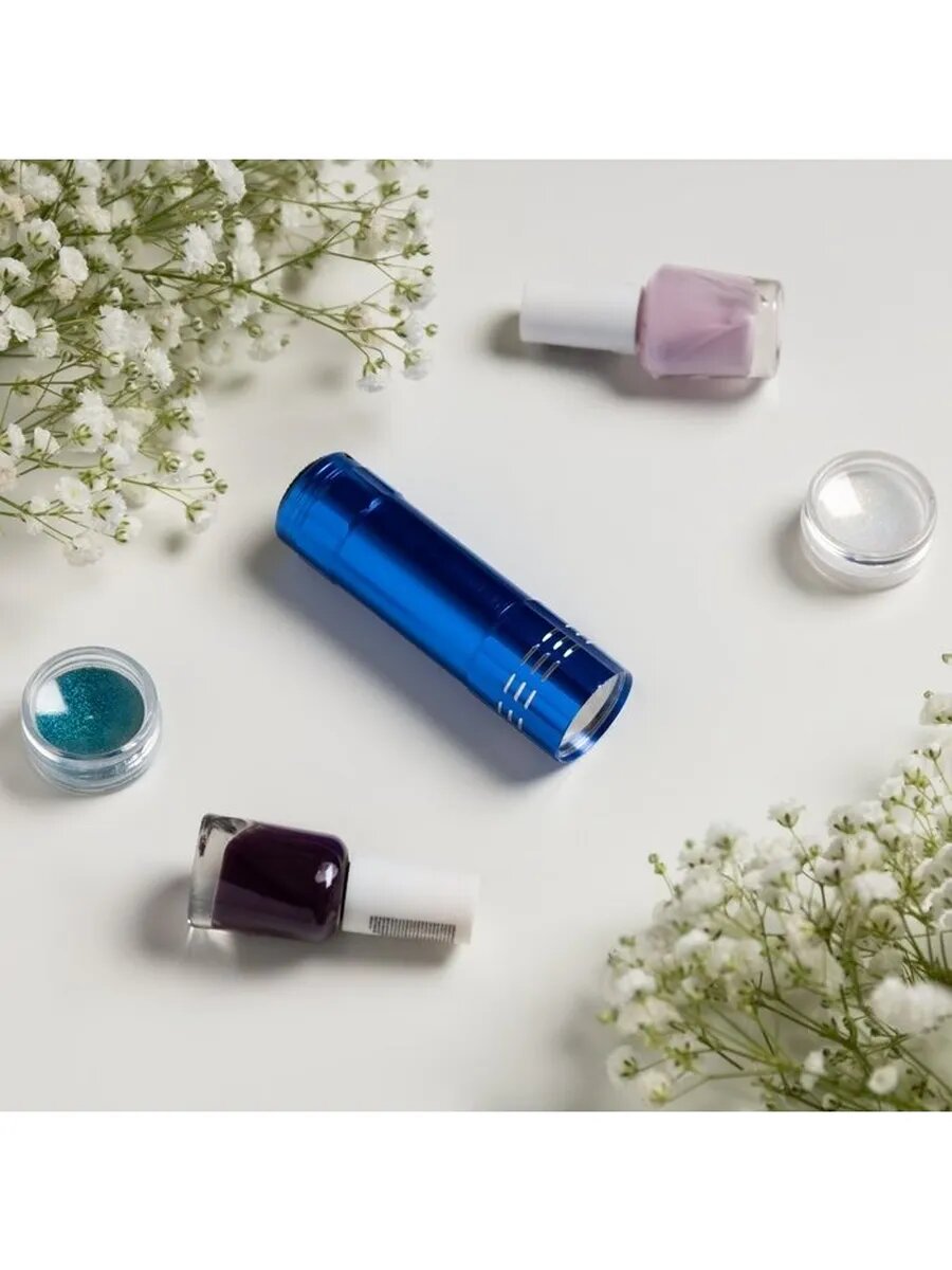 Фонарик ультрафиолетовый LUF-04, UV/LED, 9 Вт, 9 диодов, от