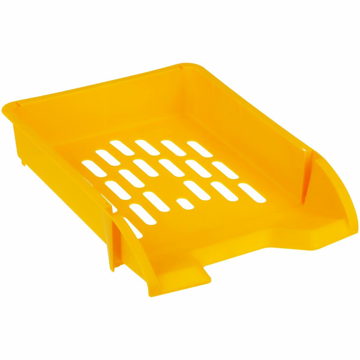 3 шт. Лоток для бумаг горизонтальный СТАММ "Лидер", жёлтый