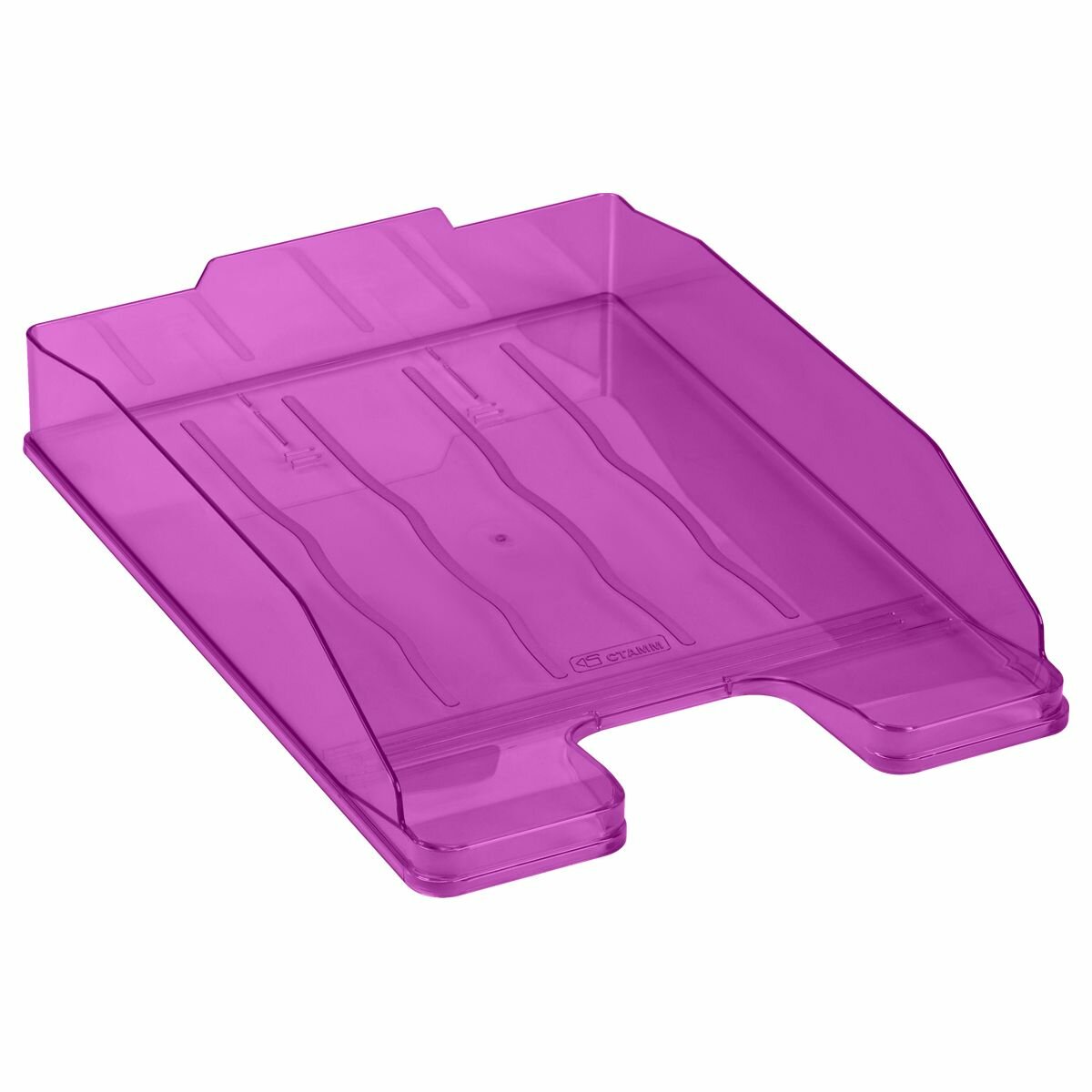 4 шт. Лоток для бумаг горизонтальный СТАММ "Эксперт", тонированный, слива