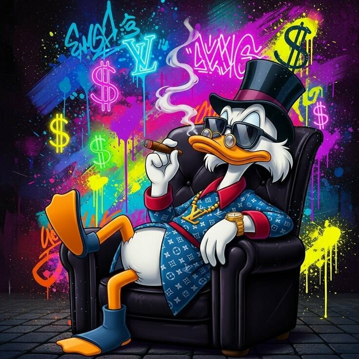 Алмазная живопись "Дональд Дак из Диснея", 5D, круглая, 40x50 см. Производитель: Brose Art.