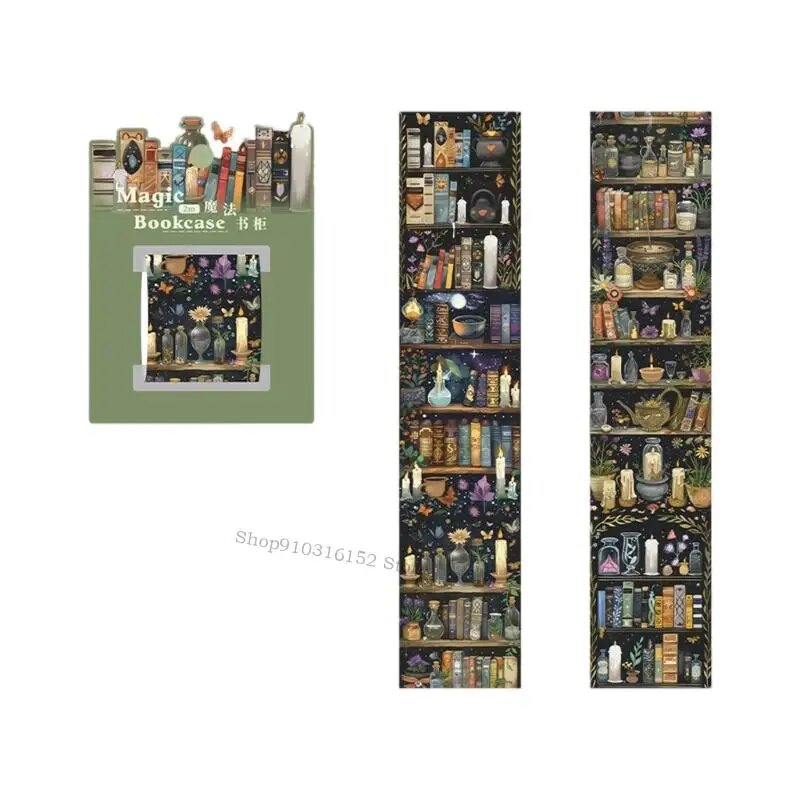 Наклейка для скрапбукинга "Книжная полка", 6 шт, цвет 2