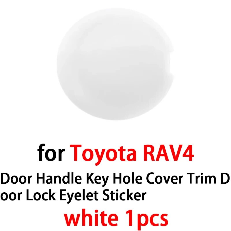 Наклейка на дверной замок Toyota RAV4, серебристый, 1 шт