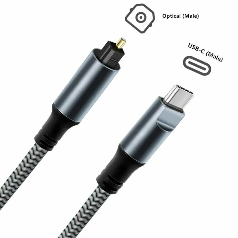 Аудиокабель USB Type-C/ODT (Toslink), 3.0 м, черный — фото 1