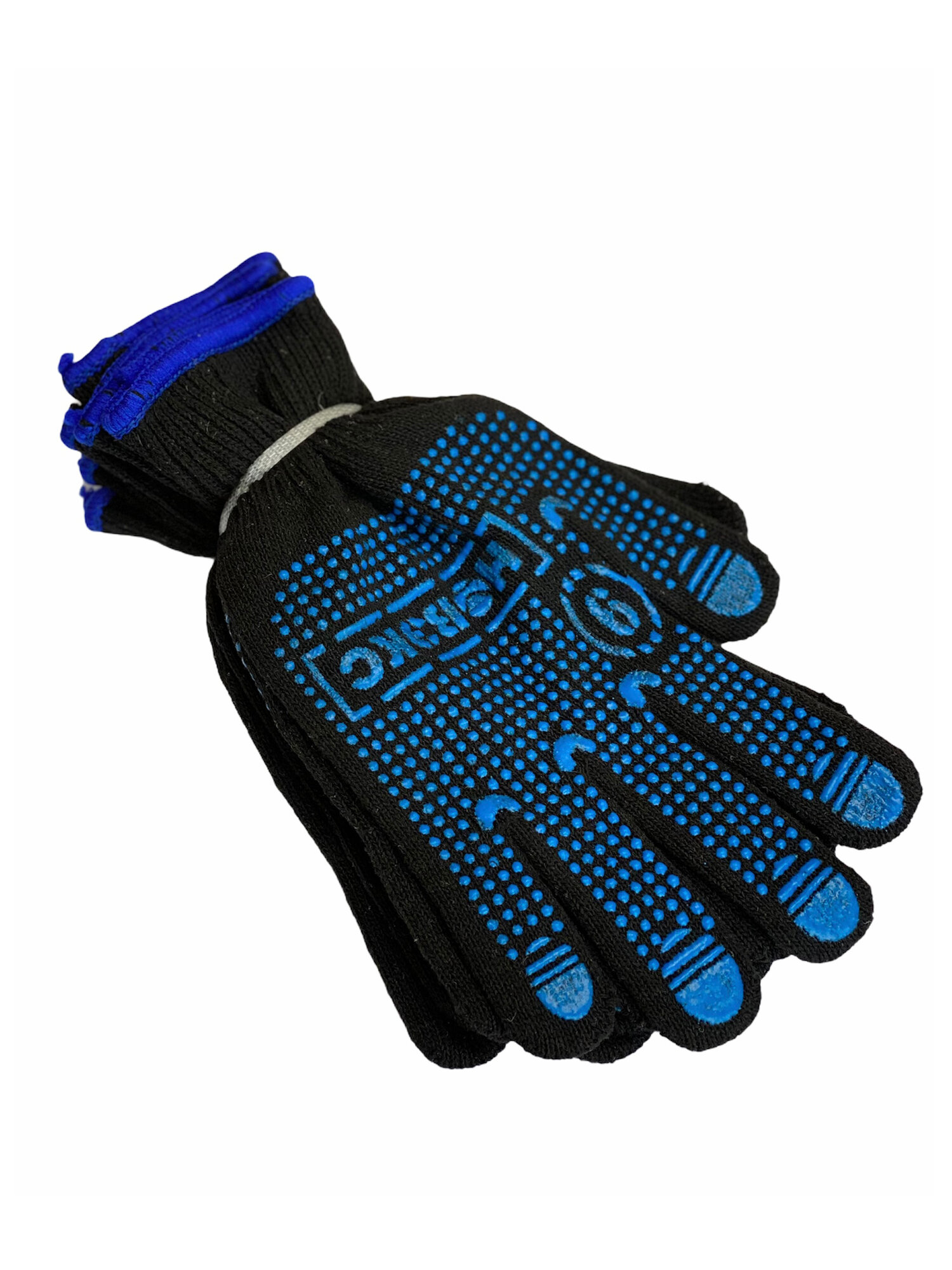 Перчатки трикотажные Новэкс Pro, с ПВХ, размер: 9, черный, 3 пары