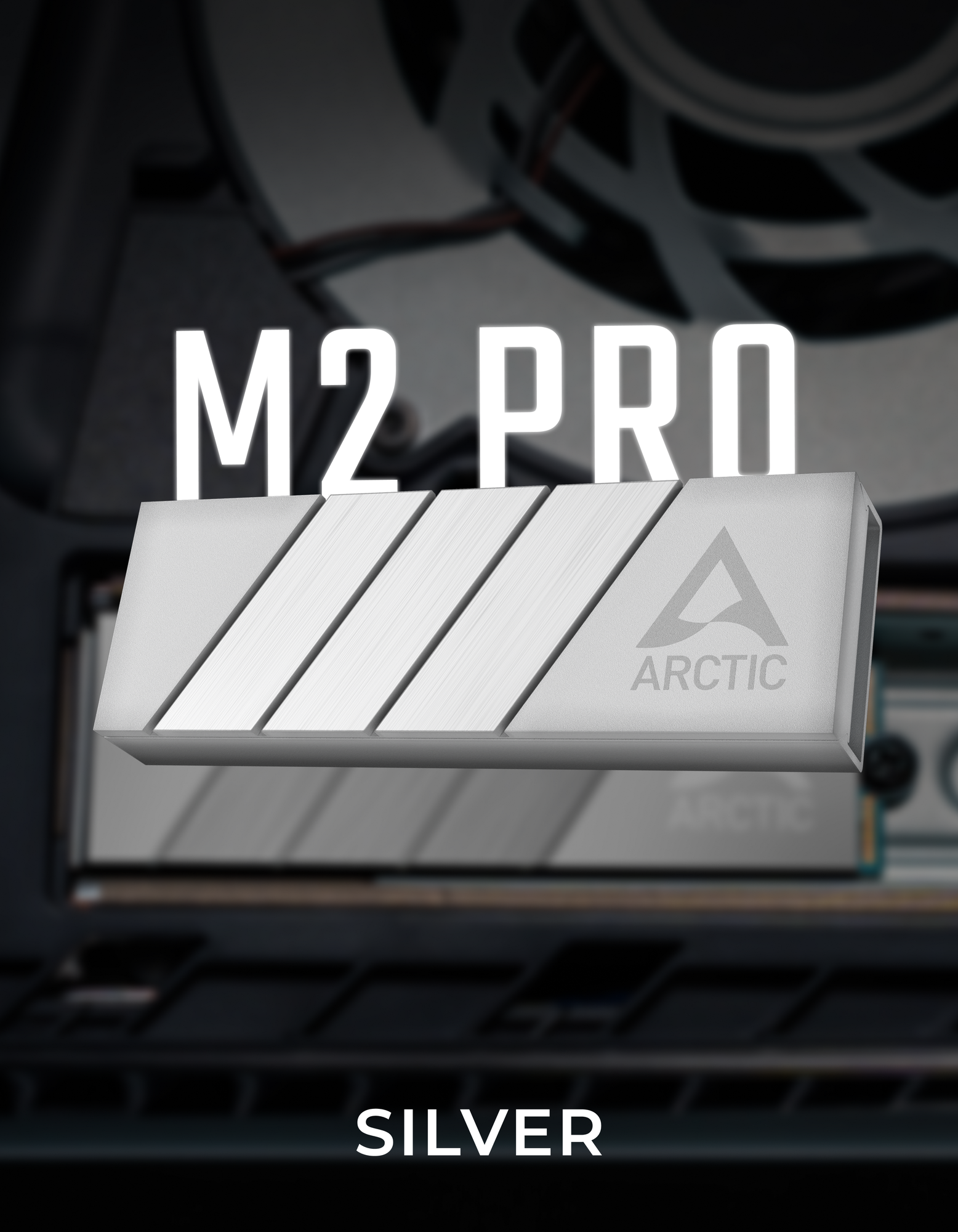 Радиатор для SSD Arctic M2 Pro ACOTH00002A, алюминий, серебристый