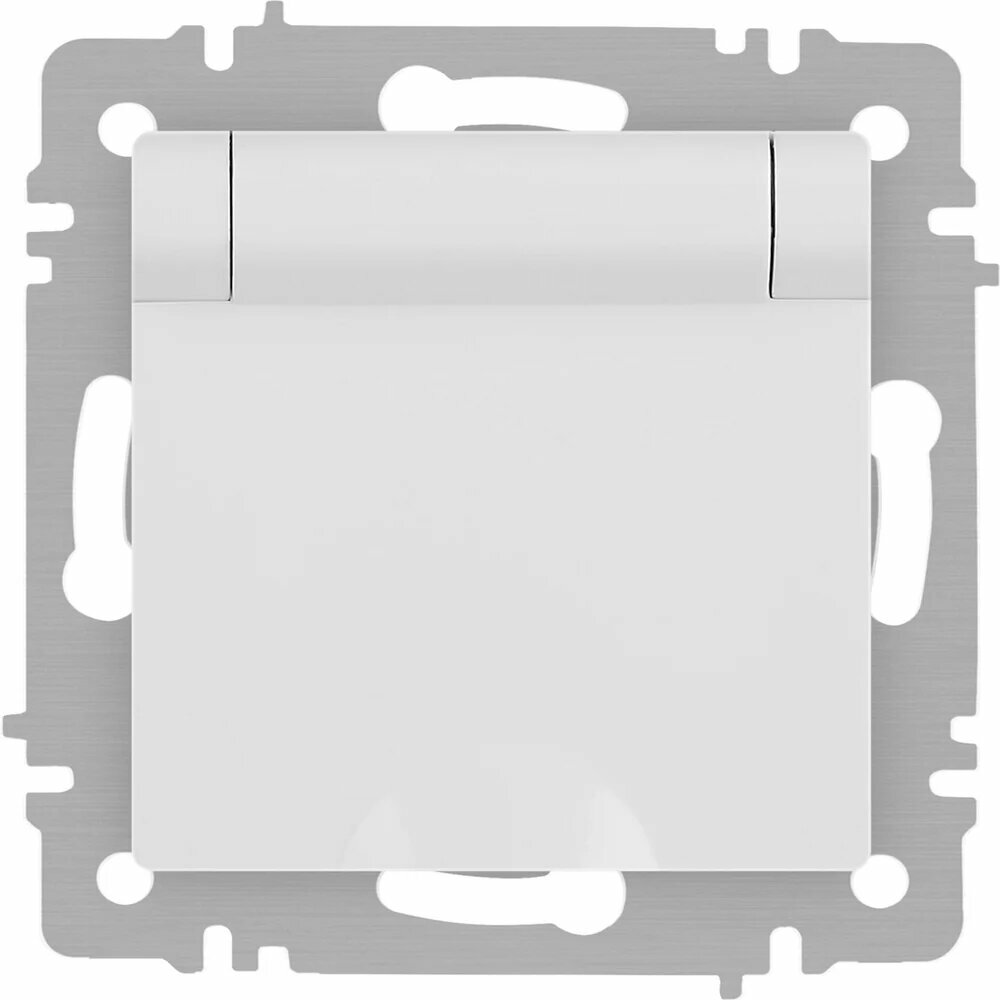 Розетка Intro Accent 620301М 2PE Schuko с крышкой, 16А250В, IP20, скрытой установки, белый матовый Б0063713