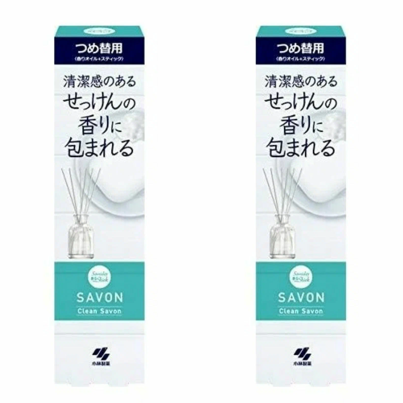 Ароматический диффузор для дома с палочками Kobayashi Clean Savon, Море, 70 мл, 2 штуки