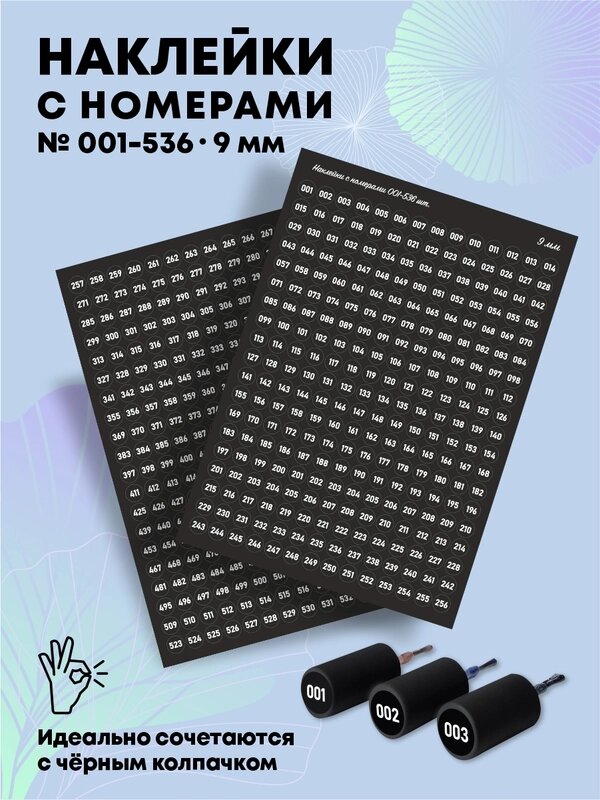 Наклейки на типсы и флаконы круглые