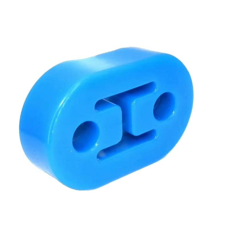 Кронштейн резиновый для выхлопной трубы, 2 отверстия, Синий