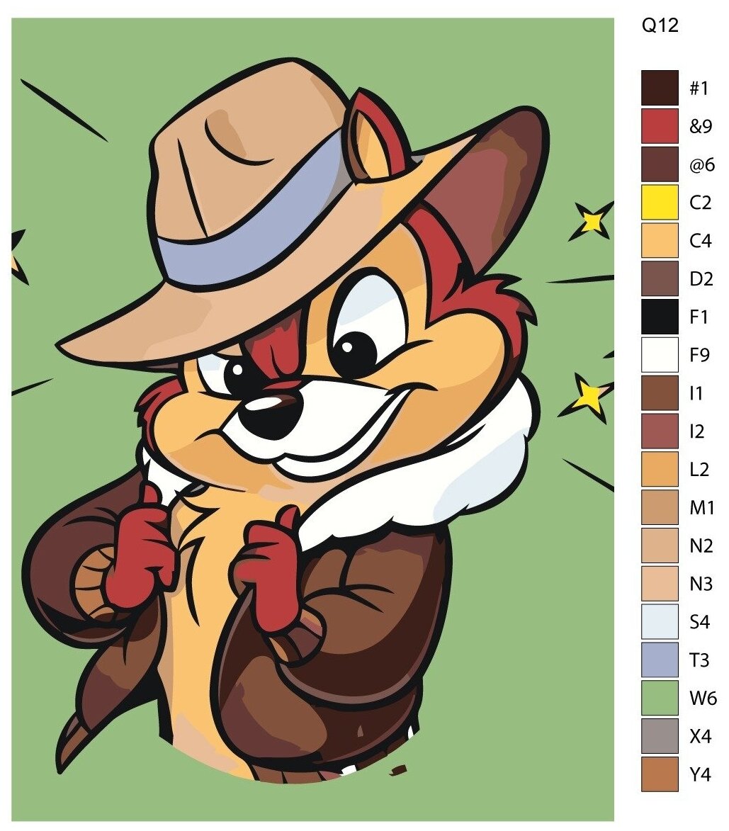 Картина по номерам Q12 "ЧИП", 80x100 см