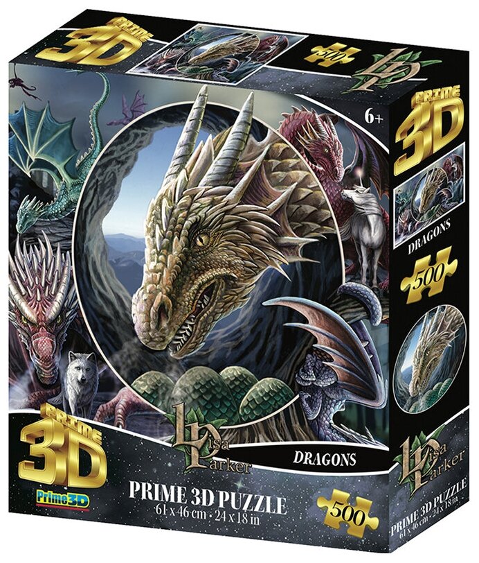 Prime 3D Пазл Super 3D 500 элементов Коллаж Драконы 32563 для взрослых и детей