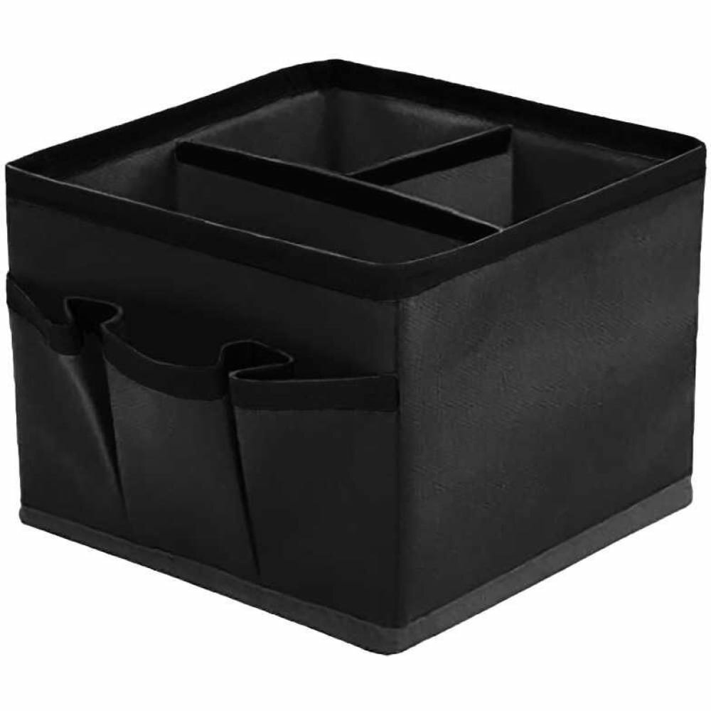 Органайзер, Рыжий, для косметики Рыжий кот спанбонд, 15x15x12 см, черный 312630, Твердые, стенки