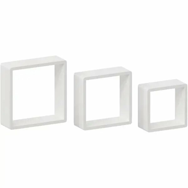 Полка настенная Spaceo 20x20 см/24x24 см/28x28 см МДФ цвет белый 3 шт