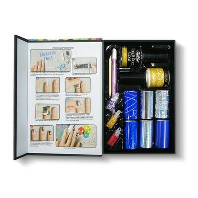 Фольга переводная для дизайна Jessnail Фольга, набор 6 шт, № 002