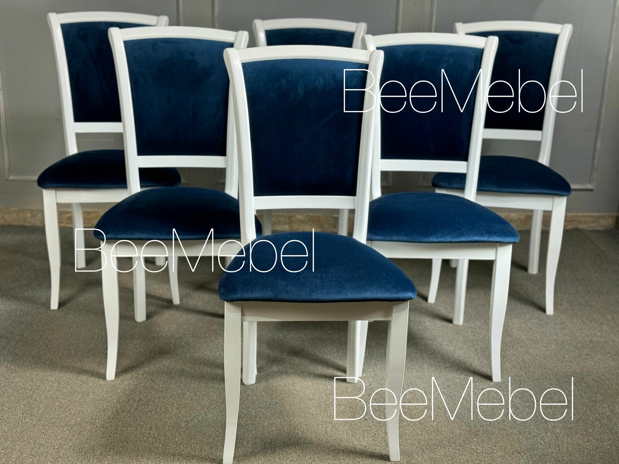 Комплект стульев "Кабриоль", обивка велюр, мягкое сиденье, 6 шт