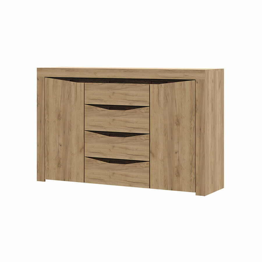 Комод Стендмебель Паола КМ 702, ЛДСП, цвет дуб крафт золотой