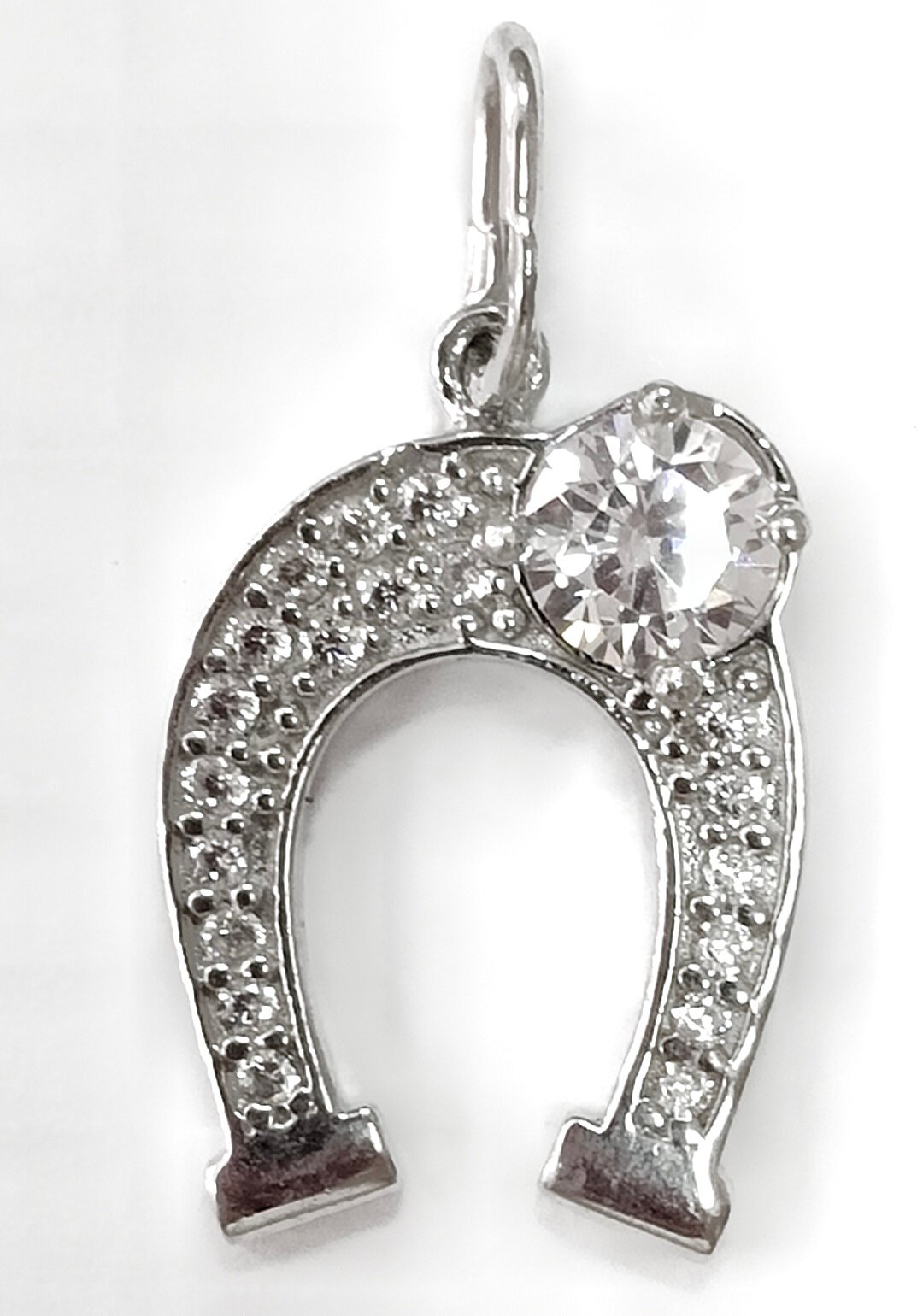 Подвеска, серебро, 925 проба, родирование, фианит