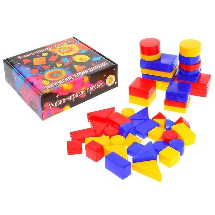 Учебно-игровое пособие Логические блоки Дьенеша , 48 фигур