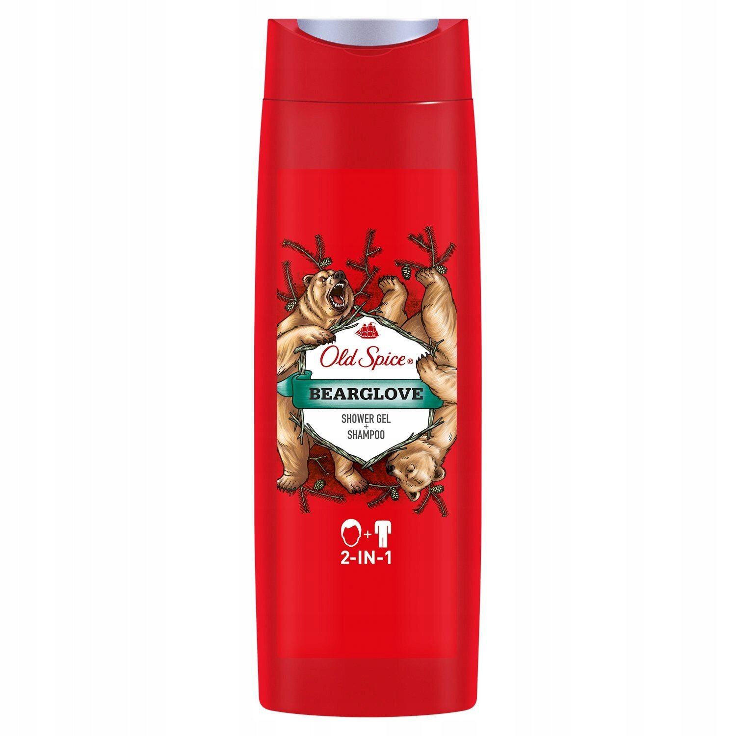 Набор из 3 штук Гель для душа-шампунь 2в1 Old Spice Bearglove 400мл
