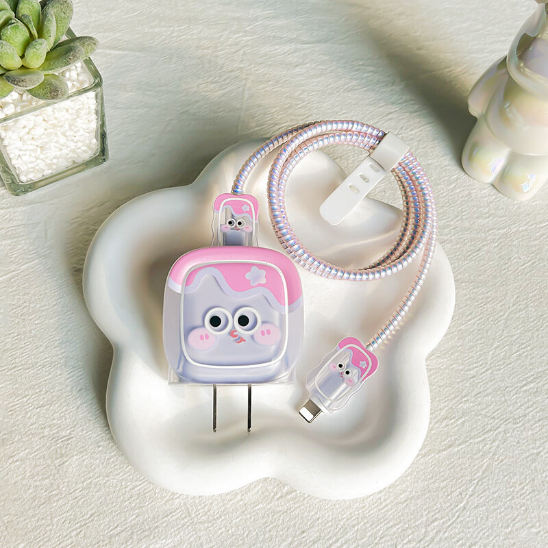 Чехол Cool Yue Charger Protective Cover, для Apple, прозрачный, защита от падения