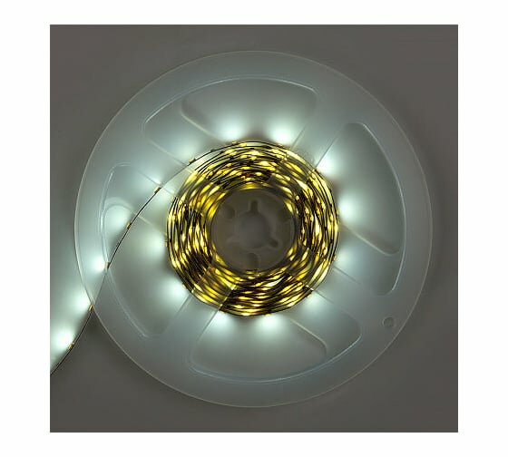 Светодиодная лента General 3м, холодный белый 6500К, 12 вольт, IP20, 60 ламп/метр, готовый комплект + адаптер 12V 500421