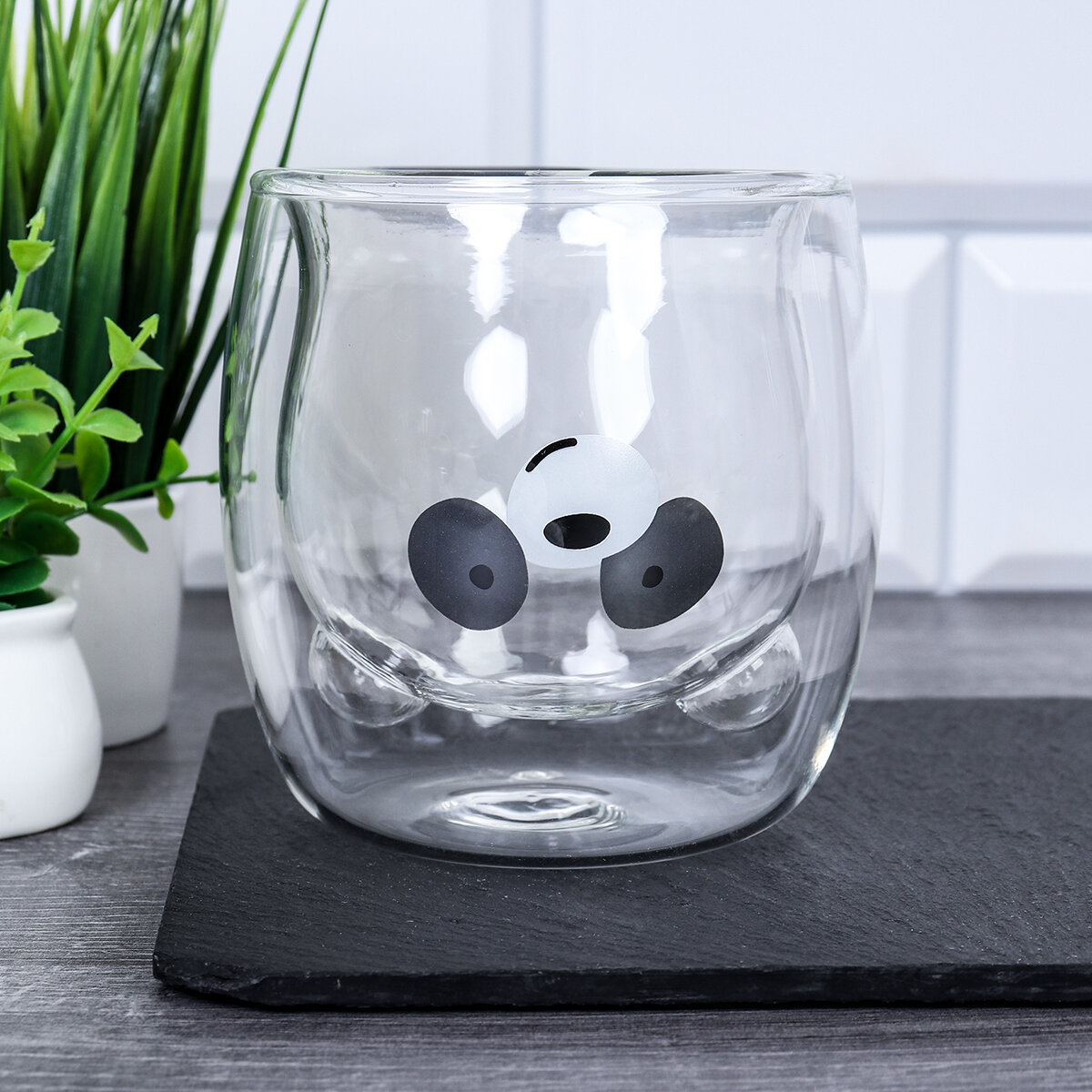 Стакан 300 мл с двойными стенками Мордочка Панда