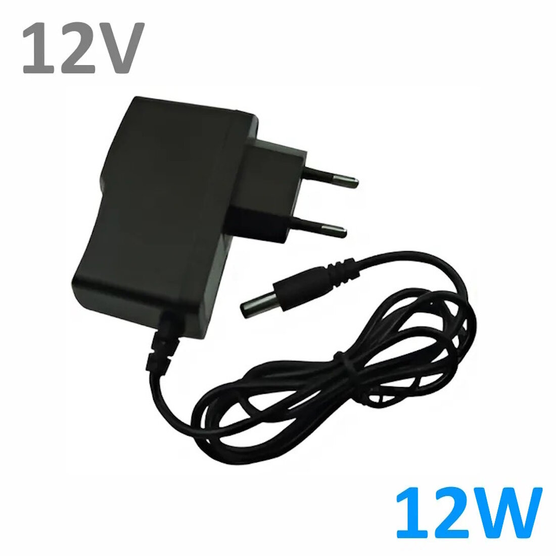 Блок питания с вилкой 12В 1А 12Вт штекер 5.5мм Ecola Adapter