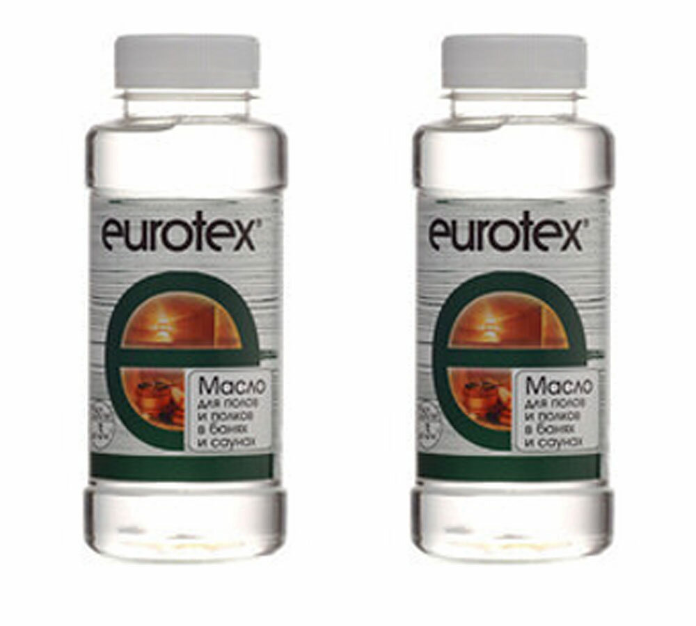 Масло Eurotex для полов и полков в саунах 0,25 л (2 шт.)