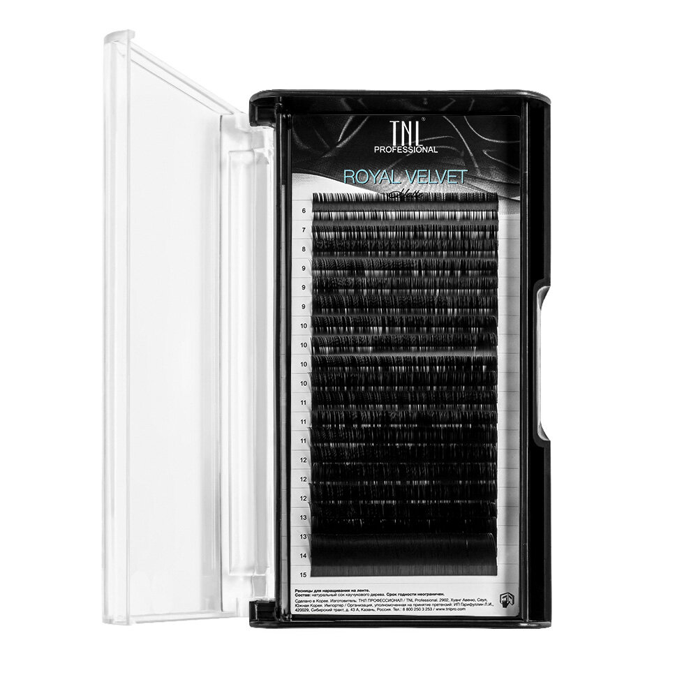 TNL матовые ресницы на ленте 0.10 изгиб СC MIX №02 (6-15ММ)