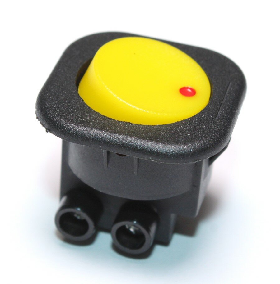 Выключатель MRS-101-7 2PIN ON-OFF, под винт, желтый, RUiCHi