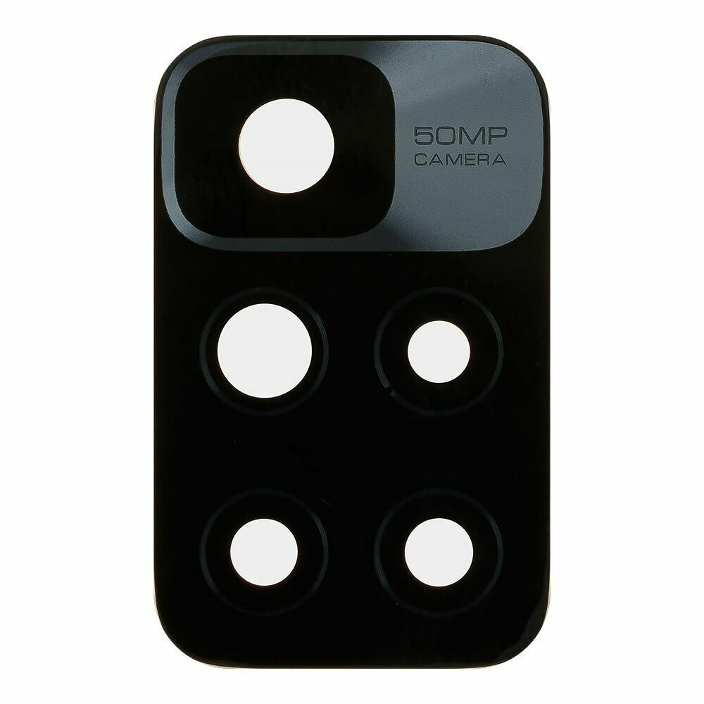 Стекло задней камеры для Xiaomi Redmi 10 (21061119DG)/Redmi 10 2022 (22011119UY) (без рамки) (черный